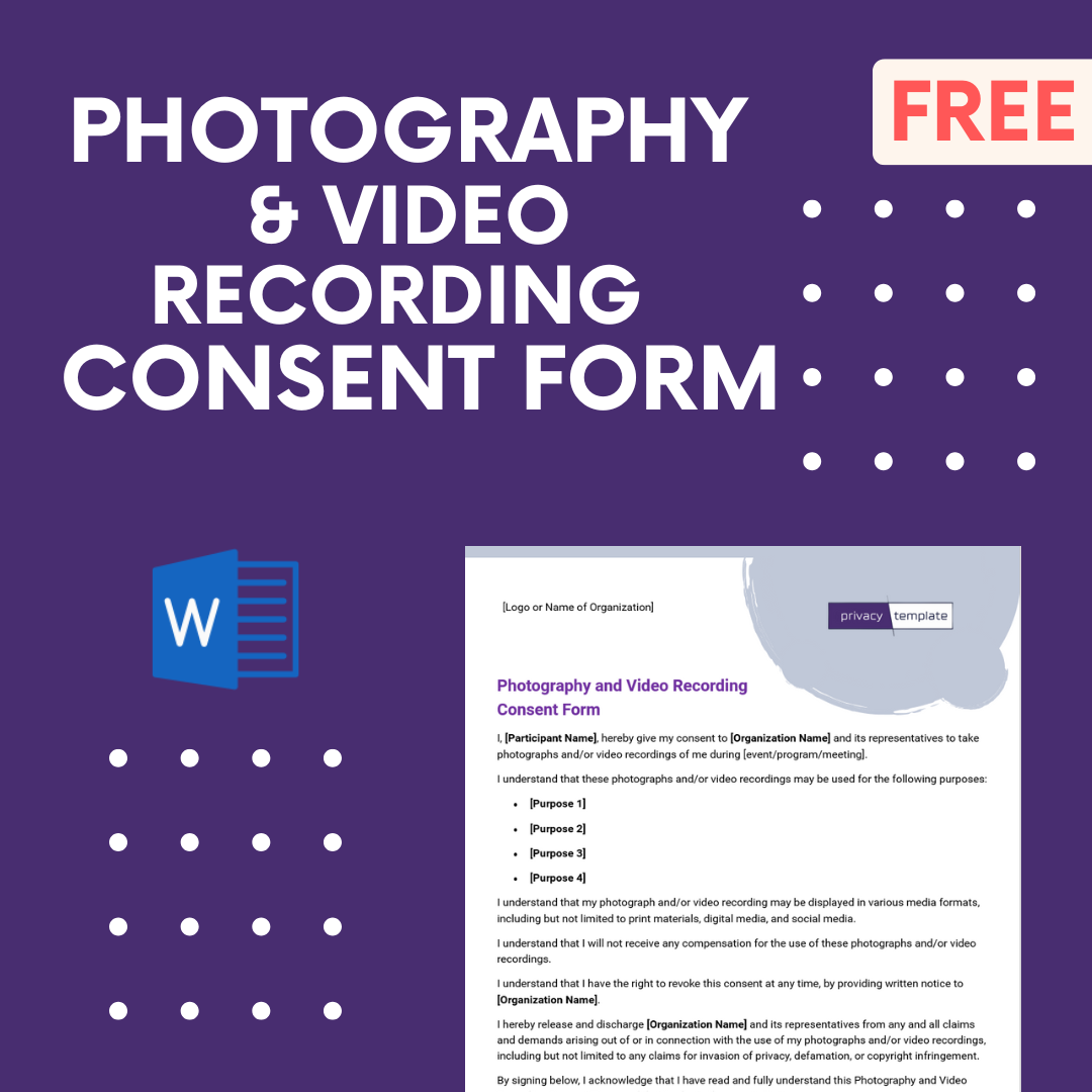 Photography and Video Recording Form - privacytemplate.com
