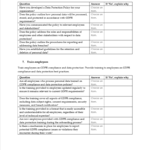 GDPR Compliance Checklist - privacytemplate.com