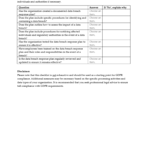 GDPR Compliance Checklist - privacytemplate.com